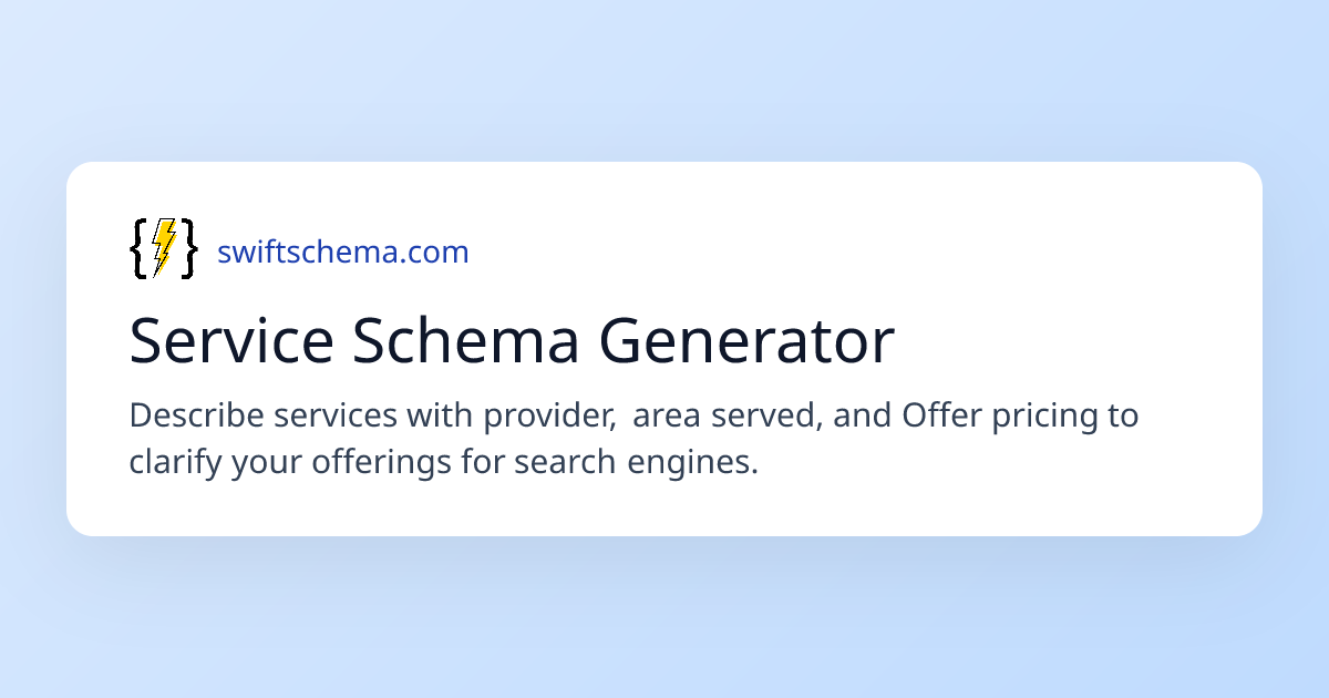 Free Service Schema Generator | JSON-LD for Google search-ready ...